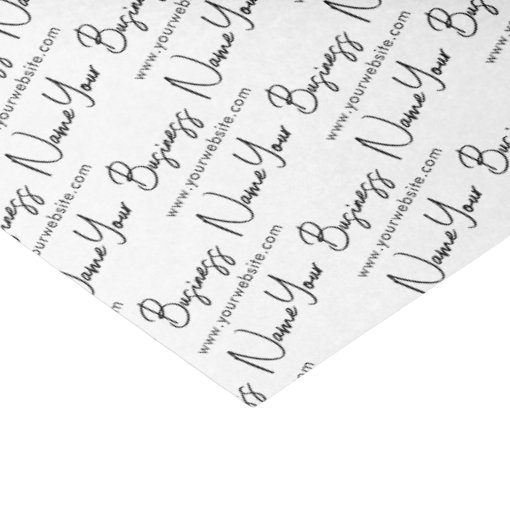 Small Script Business Name & Website Packaging Tissue Paper | Zazzle