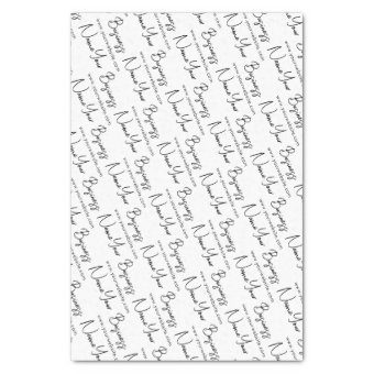 Small Script Business Name & Website Packaging Tissue Paper | Zazzle