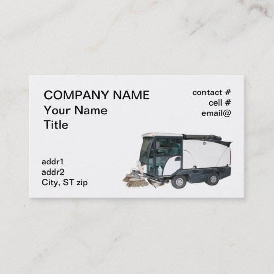 small street sweeper business card | Zazzle.com