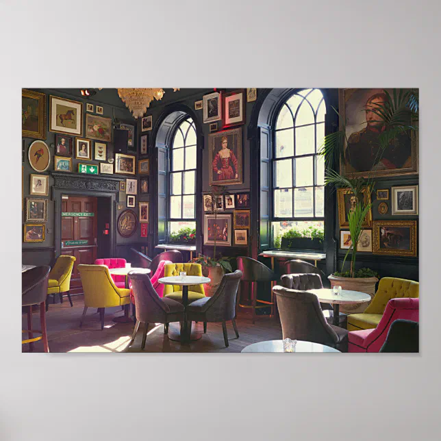 Small Talk Cafe Coffee Shop Photography Poster | Zazzle