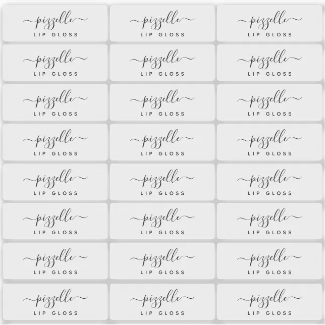 Small Translucent Clear Makeup Label Lip Gloss etc | Zazzle