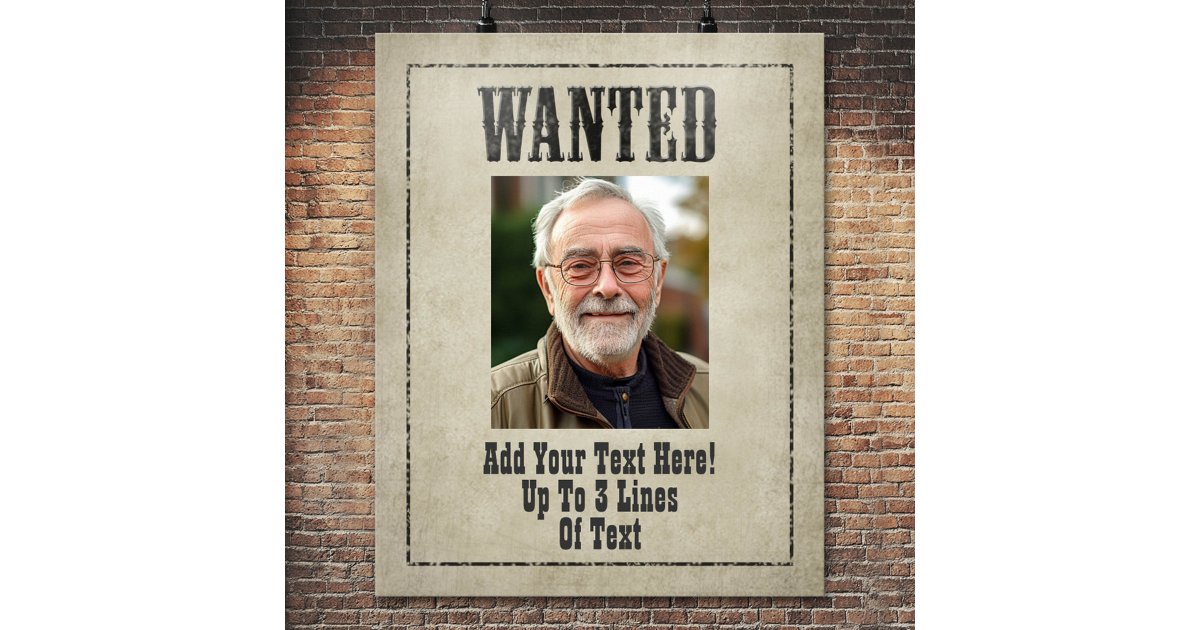 SMALL --- WANTED POSTER template | Zazzle