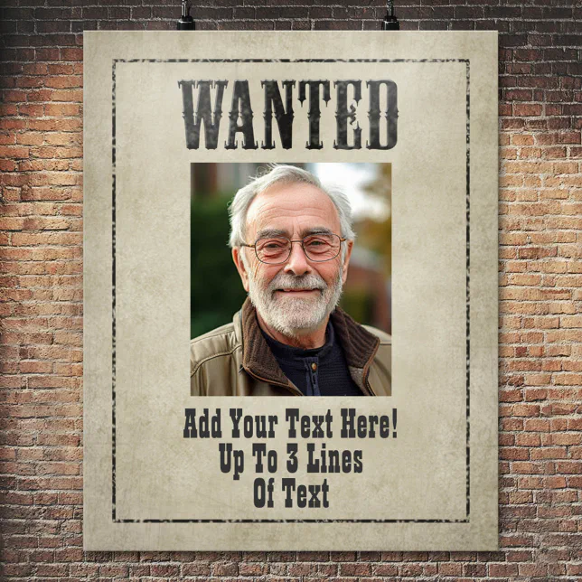SMALL --- WANTED POSTER template | Zazzle