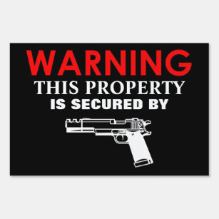 Gun Yard & Lawn Signs | Zazzle