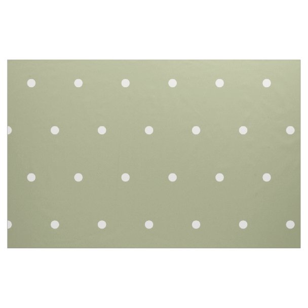 Sage Green Polka Dot Pattern Fabric | Zazzle