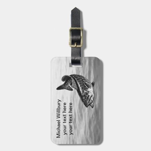 Smallmouth Bass Fishing Luggage Tag | Zazzle