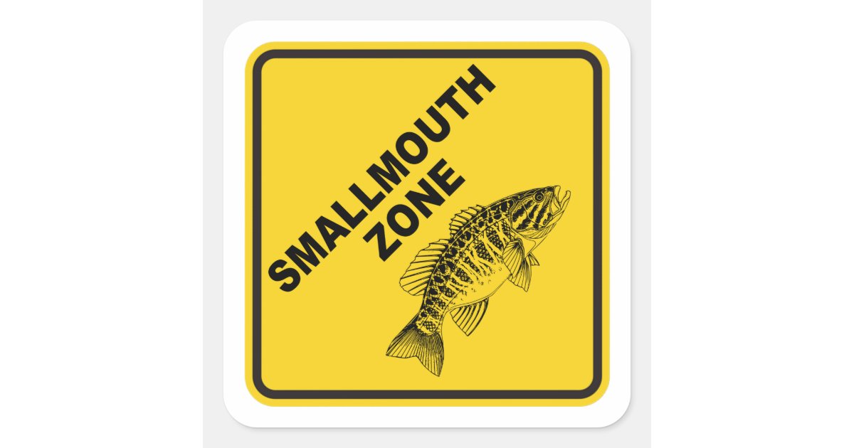 Smallmouth Zone Square Sticker | Zazzle