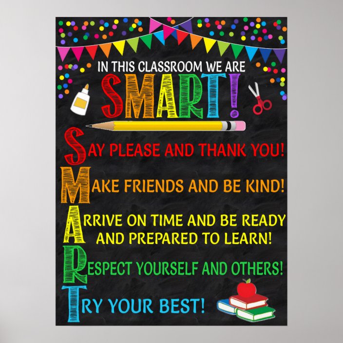 SMART Acronym Classroom Poster | Zazzle.com