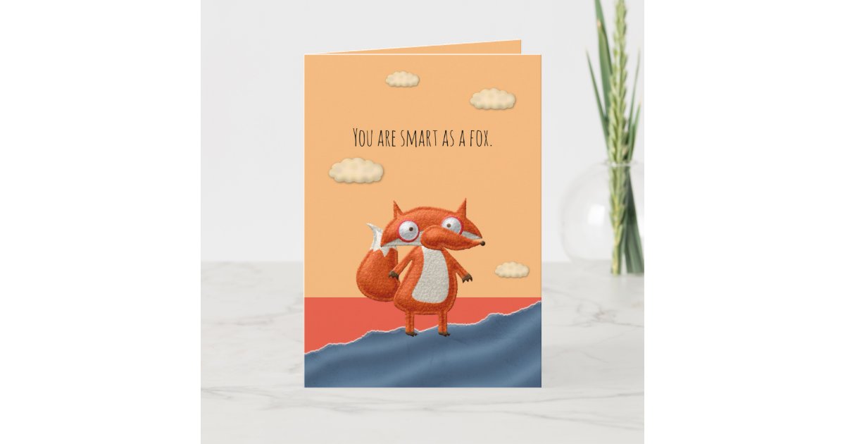 Smart As A Fox Valentine Card | Zazzle