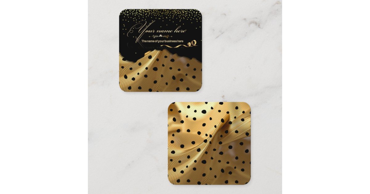 Smart Black Card with Gold pers | Zazzle