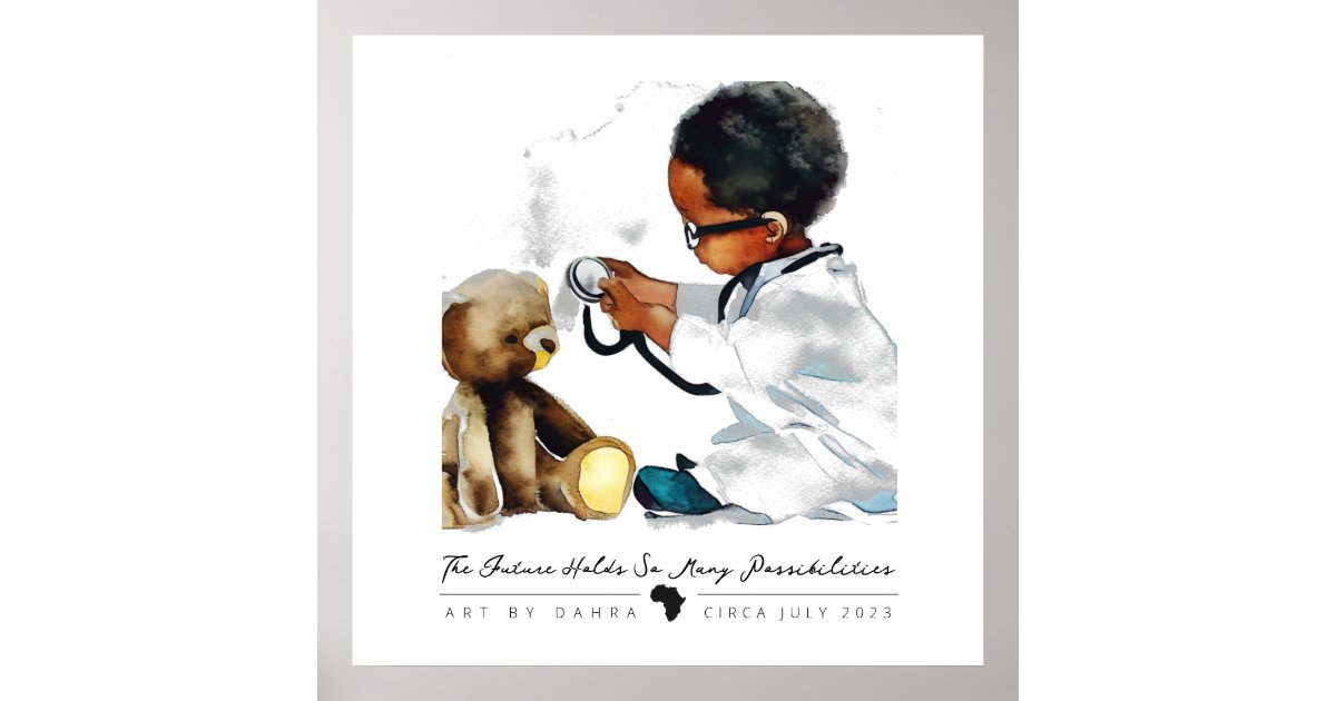 Smart Black Kid Poster | Zazzle