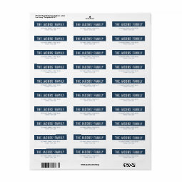 SMART Bold minimal simple block dark navy blue Label | Zazzle