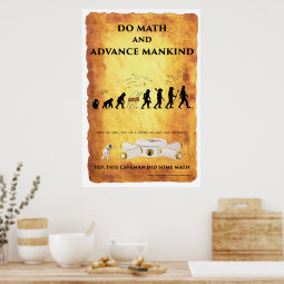 Smart Caveman: Do Math and Advance Mankind Poster | Zazzle