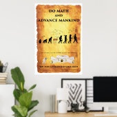 Smart Caveman: Do Math and Advance Mankind Poster | Zazzle