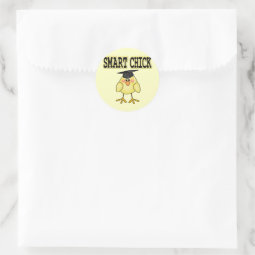 Smart Chick Classic Round Sticker | Zazzle