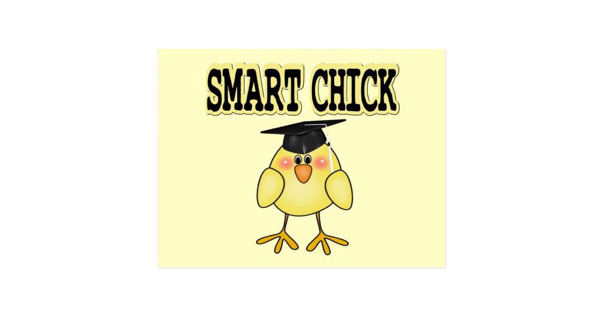 Smart Chick Postcard | Zazzle