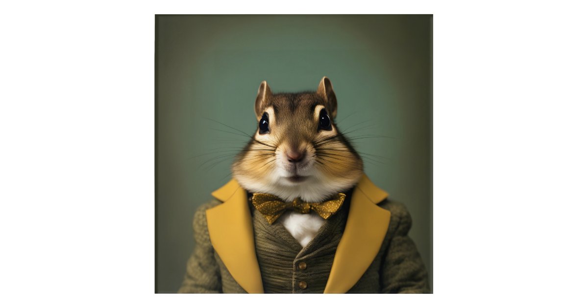 Smart Chipmunk Acrylic Print | Zazzle