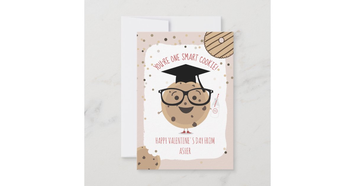 Smart Cookie Classroom Photo Valentine Card | Zazzle