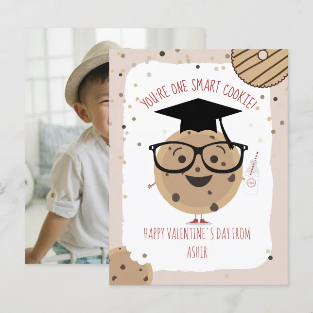 Smart Cookie Classroom Valentine Photo Postcard | Zazzle