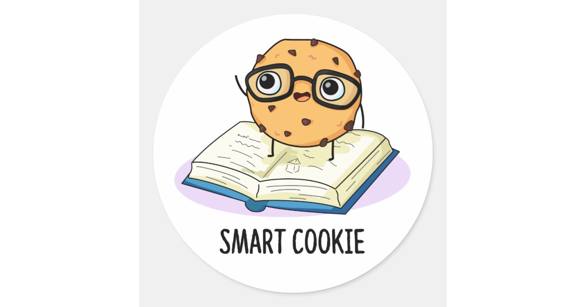 Smart Cookie Funny Snack Pun Classic Round Sticker | Zazzle