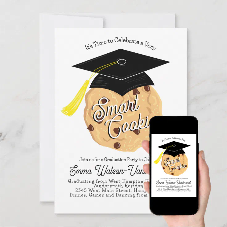Smart Cookie Graduation Party Invitation | Zazzle