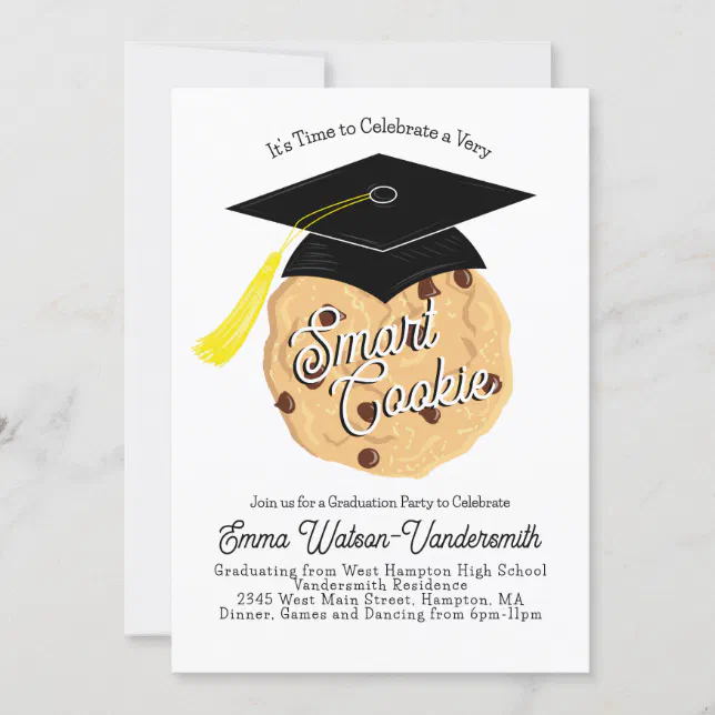 Smart Cookie Graduation Party Invitation | Zazzle