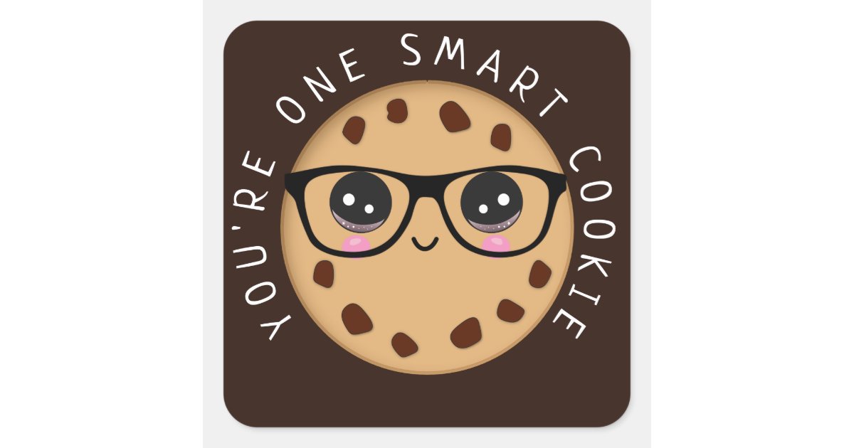 Smart Cookie Teacher Student Reward Award Square Sticker | Zazzle