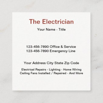 Smart Electrician Business Cards | Zazzle