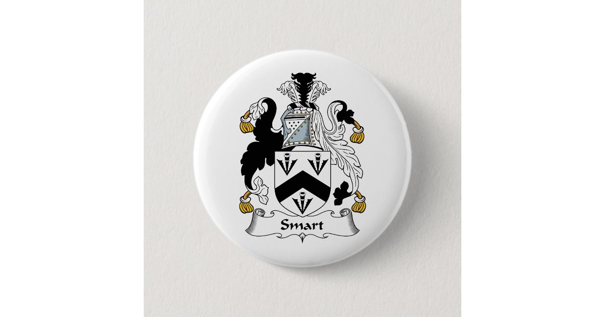 Smart Family Crest Pinback Button | Zazzle