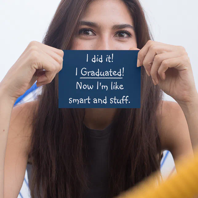 Smart Grad Funny Graduation Party Invitation Card | Zazzle
