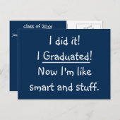 Smart Grad Funny Graduation Party Invitation Card | Zazzle