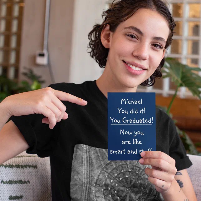 Smart Grad Funny Humor Graduation Congratulations Card | Zazzle