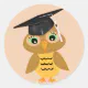 Smart Owl Graduate Classic Round Sticker | Zazzle