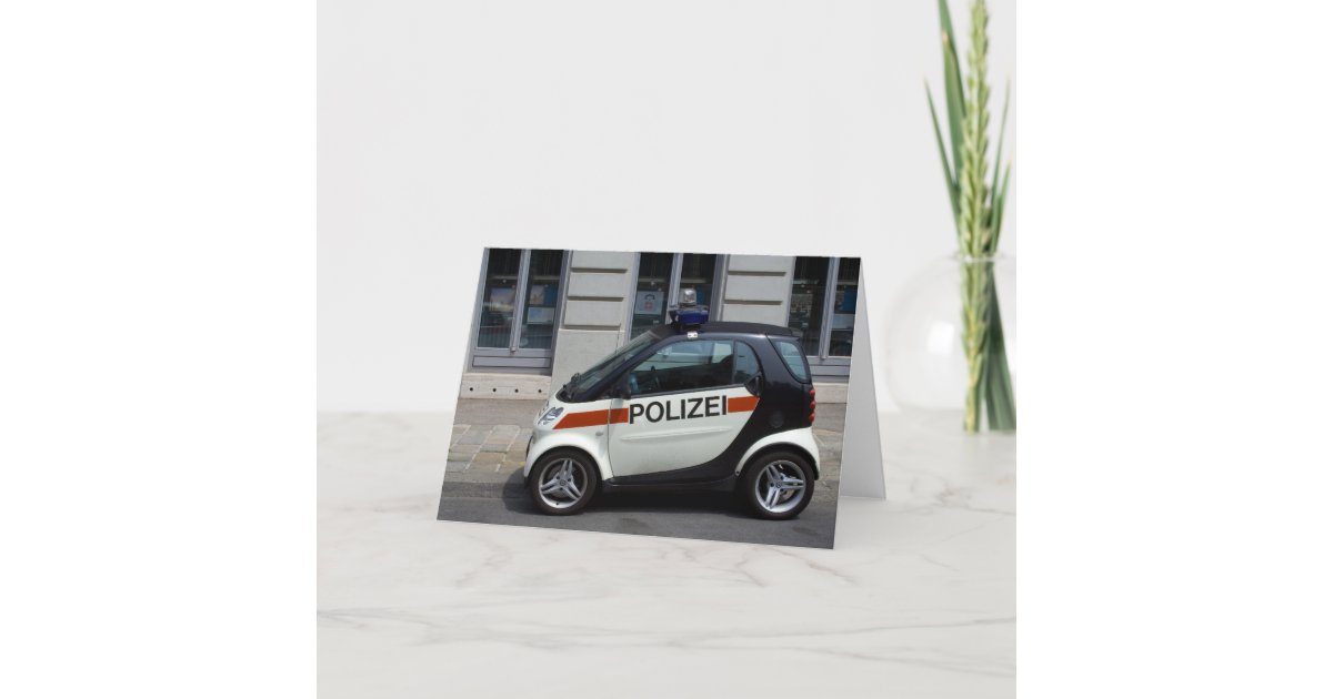 smart Police Car Card | Zazzle