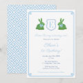 Smart Some Bunny Is One Boy 1st Birthday Party Invitation | Zazzle