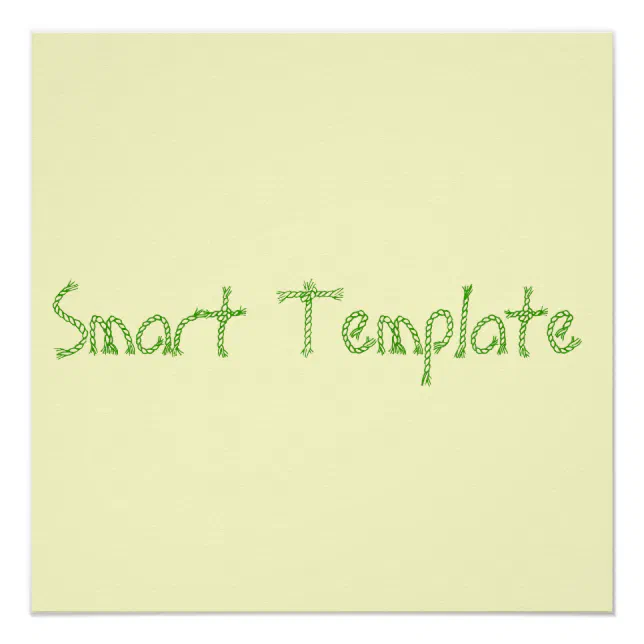 Smart Template Poster Template | Zazzle