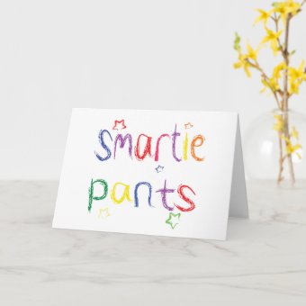 Smartie Pants fun congratulations Card | Zazzle