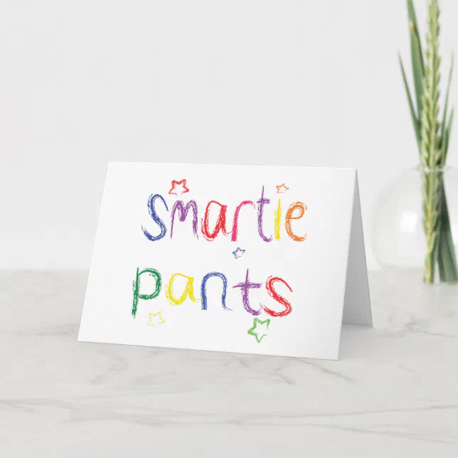 Smartie Pants fun congratulations Card | Zazzle
