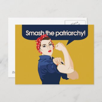 Smash the Patriarchy Feminist Saying Postcard | Zazzle