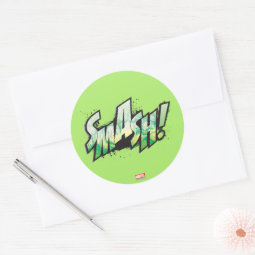 SMASH! Word Graphic Classic Round Sticker | Zazzle