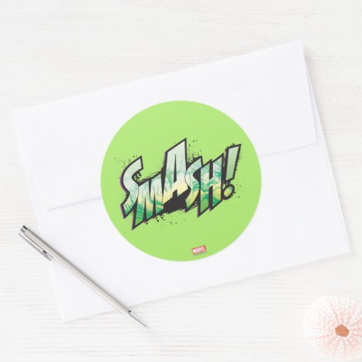 SMASH! Word Graphic Classic Round Sticker | Zazzle