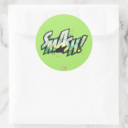 SMASH! Word Graphic Classic Round Sticker | Zazzle