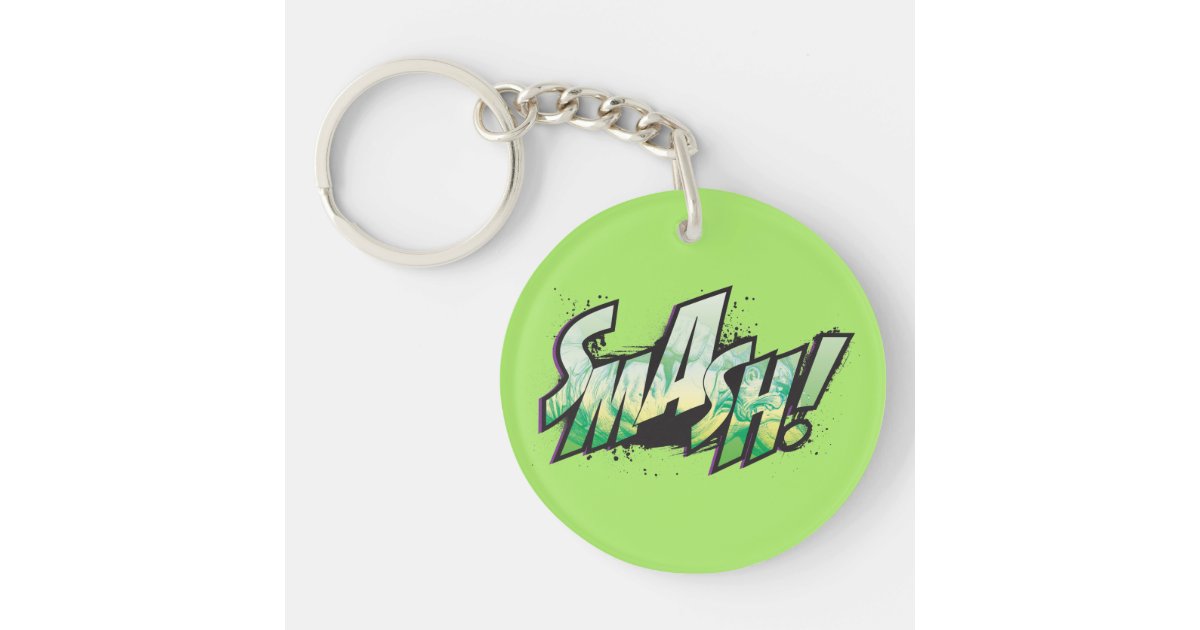 SMASH! Word Graphic Keychain | Zazzle