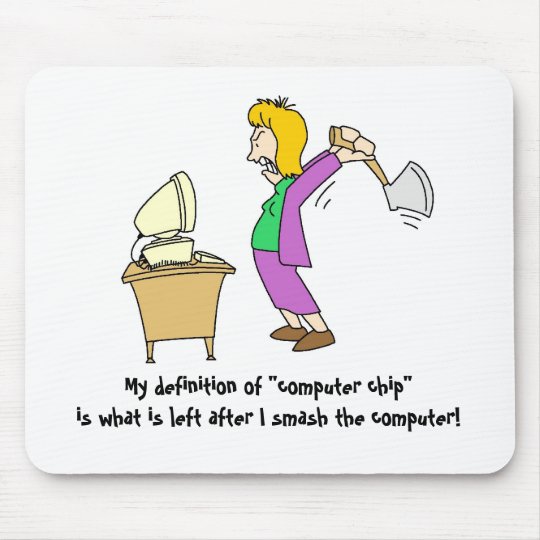 Smashing Computer-woman Mouse Pad | Zazzle.com