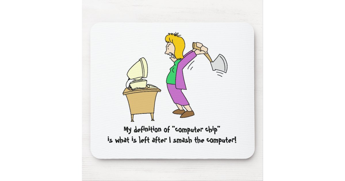 Smashing Computer-woman Mouse Pad | Zazzle