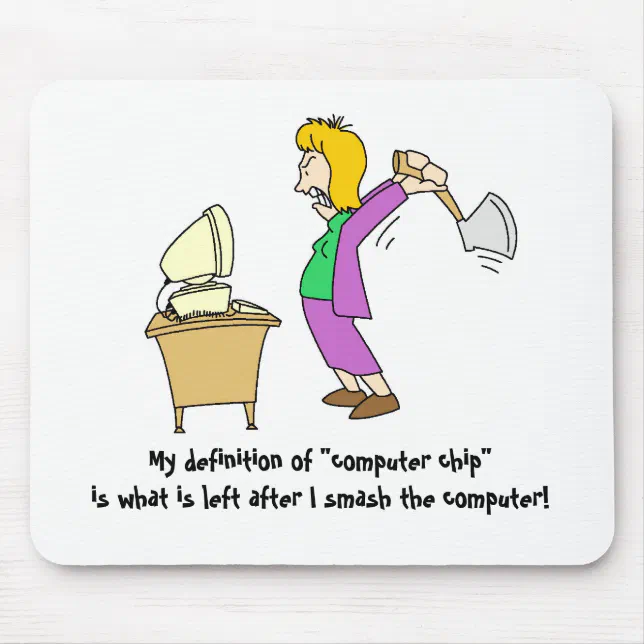 Smashing Computer-woman Mouse Pad | Zazzle