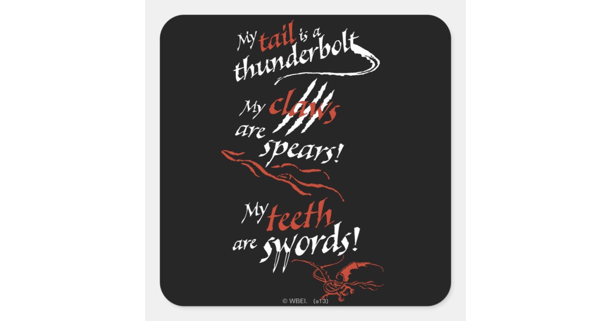 SMAUG™ Intro Square Sticker | Zazzle