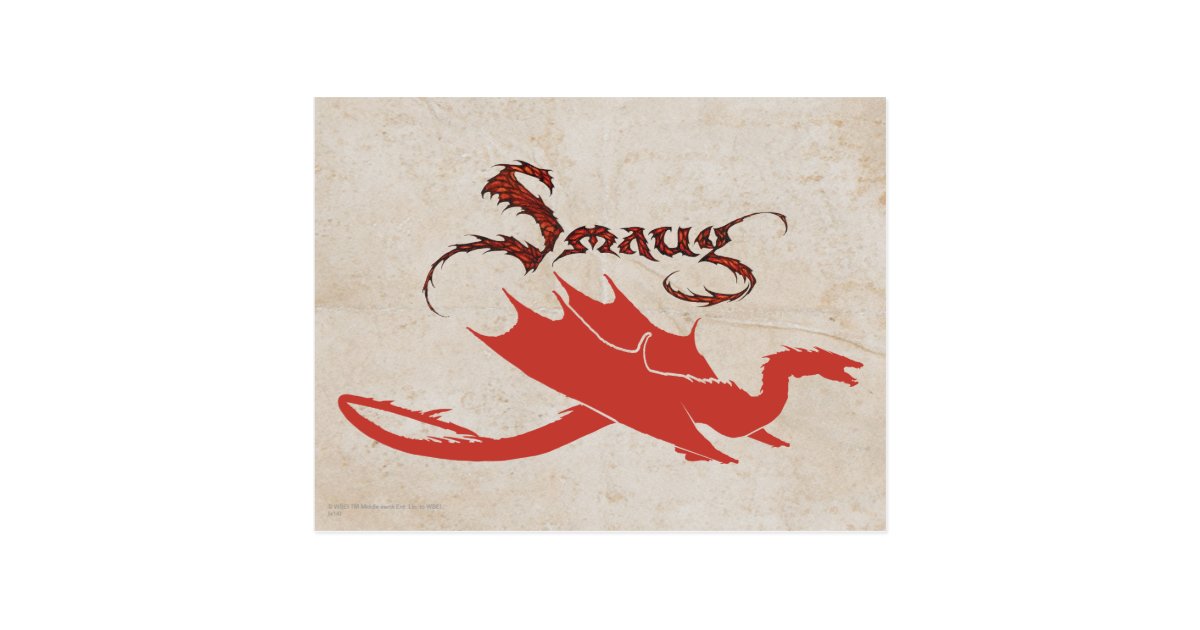 SMAUG™ Silhouette & Name Postcard | Zazzle.com