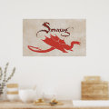 SMAUG™ Silhouette & Name Poster | Zazzle