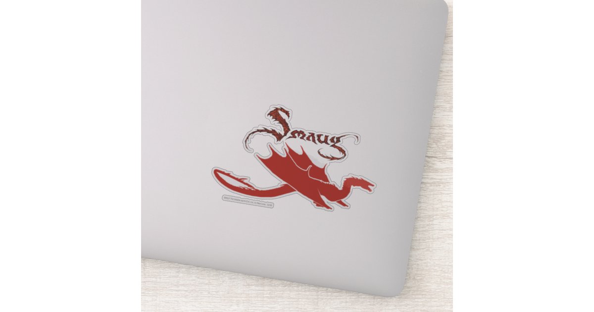 SMAUG™ Silhouette & Name Sticker | Zazzle